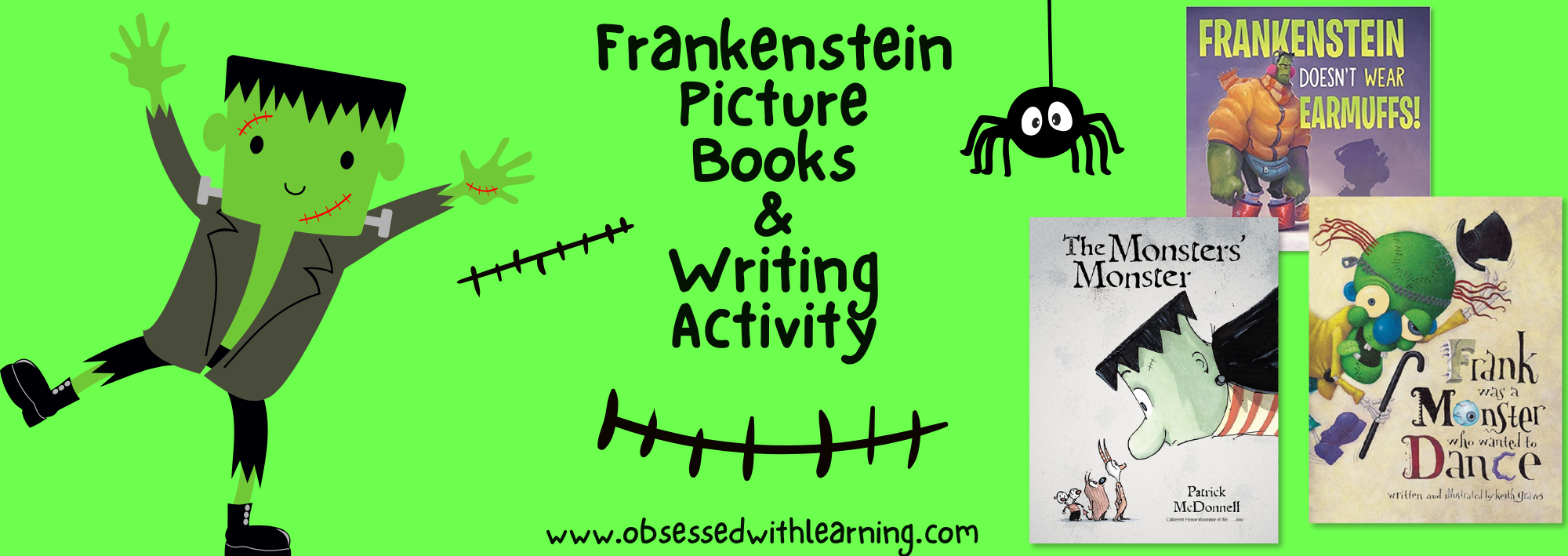Frankenstein Picture Books & Writing Activity Craft - Obsessed With ...